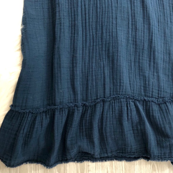 Anthropologie | Dresses | Cloth Stone Gauze Dress Halter Indigo S ...